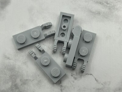 Lego Part (6) Light Bluish Gray Hinge Plate 1 x 2 Locking 2 Fingers End ...