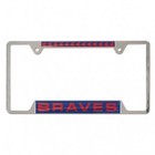 Atlanta Braves License Plate Tag Cover Frame Chrome Metal MLB Baseball ...