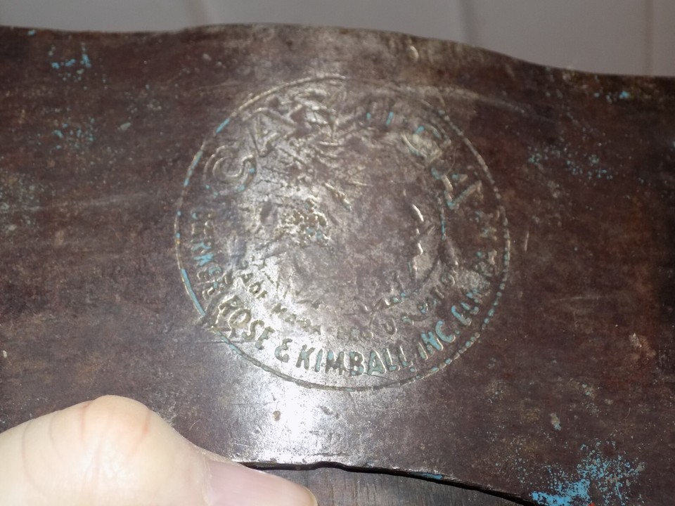 Vintage Cayuga Barker Rose & Kimball Large Logo Double Bit Axe Head | eBay