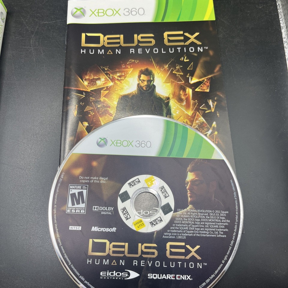Deus Ex: Human Revolution (Microsoft Xbox 360, 2011) Tested And Working ...