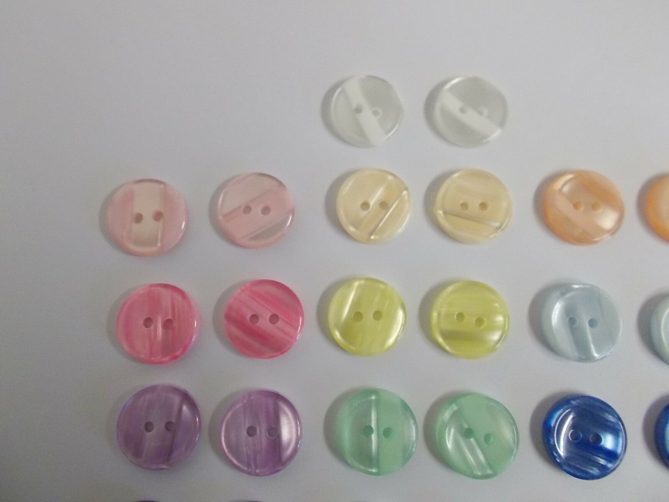 10 x Variegated Striped Two Tone Buttons - 13mm 15mm 18mm - Baby ...