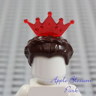 NEW Lego Female Princess Minifig DARK BROWN QUEEN HAIR - Braid w/Red ...