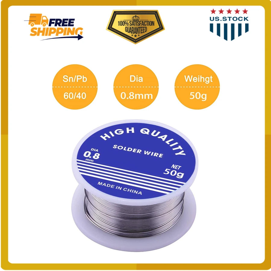 0.8mm Rosin Core Solder Wire for Electronic Electrical Repair 50g Net ...