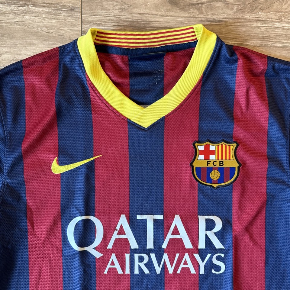 2013-2014 Nike Authentic FC Barcelona Neymar Jr. Home Jersey Shirt Kit ...