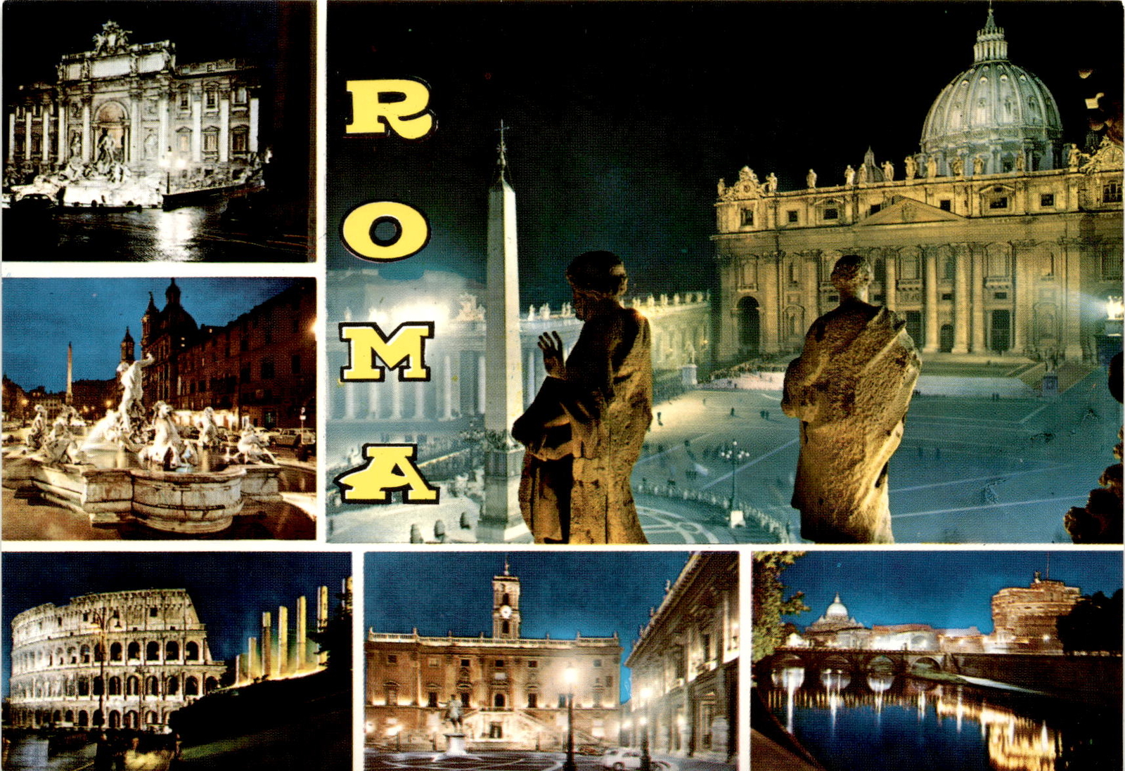 Vintage Rome Postcard: Kodak Ektachrome City View | eBay