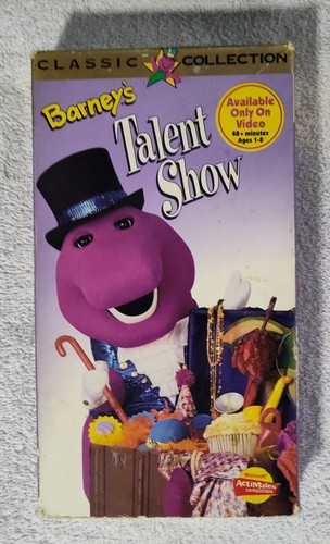 Barney's Talent Show (VHS 1996) Lyons Group Sing Along HTF WHITE TAPE ...