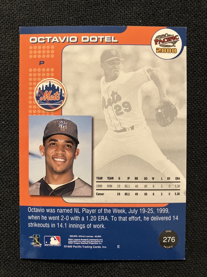2000 Pacific Gold Parallel 276 OCTAVIO DOTEL New York Mets #/199 | eBay