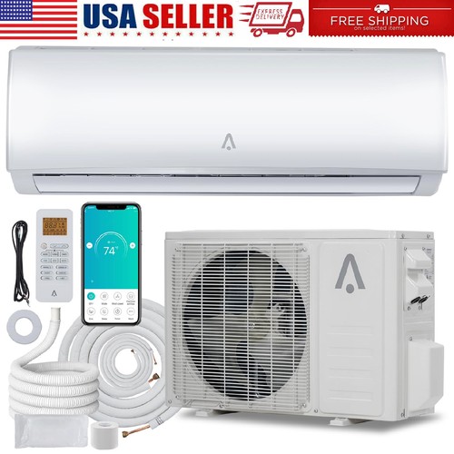 12000 BTU Air Conditioner Mini Split Heat Pump Ductless Wifi 115V AC ...