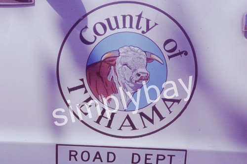 Photo Slide County of Tehama Road Department Car Seal, CA 1989 | eBay
