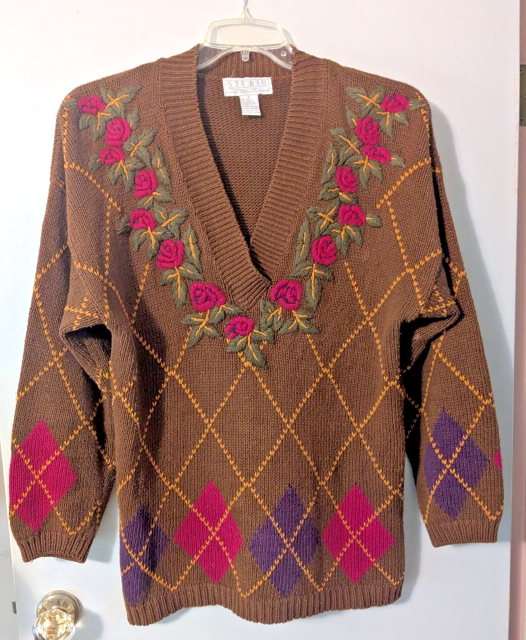 Vintage STUDIO MICHELLE STUART Knit Sweater Size MED … - Gem