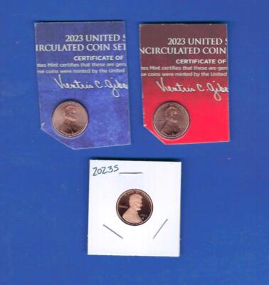 2023 PDS BU and Proof Lincoln Cents Penny Set-P D coins from Mint Sets ...