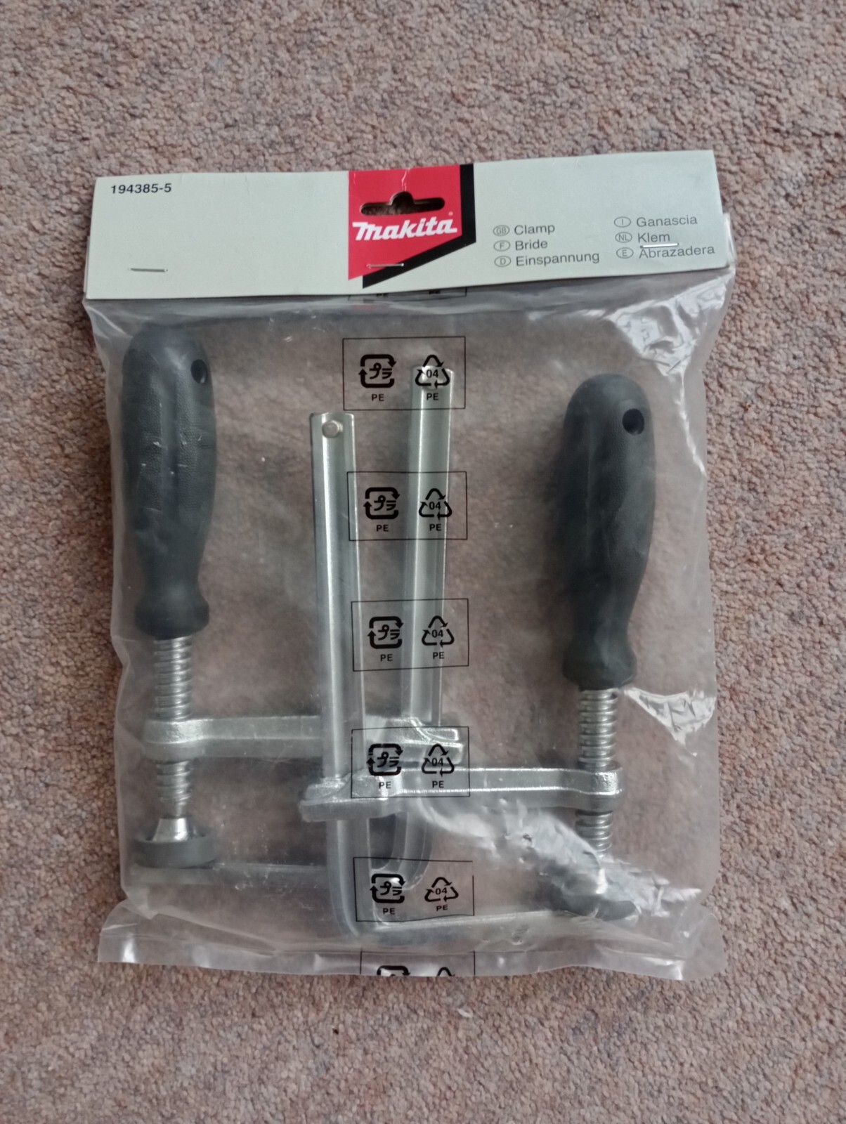 Makita 194385-5 Guide Rail Clamp Set for plunge rail saw SP6000 ...