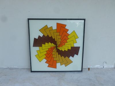 LARGE 70'S PSYCHEDELIC TURNER GLASS PINWHEEL DESIGN WALL ACCESSORY | eBay