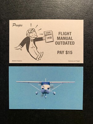 Monopoly Century Of Flight PROPS Flight Manual Outdated Card 2003 ...