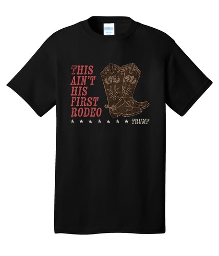 Trump Rodeo 2024 Election Texas Western Black Tee T-Shirt MAGA ...