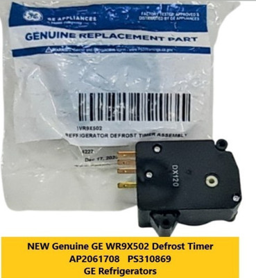 New Genuine GE WR9X502, AP2061708, PS310869 Defrost Timer For GE ...