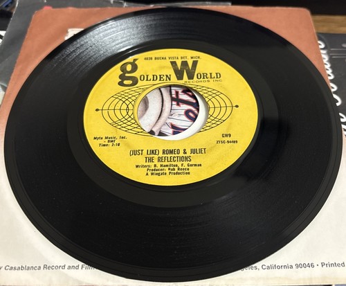 THE REFLECTIONS JUST LIKE ROMEO & JULIET GOLDEN WORLD RECORDS VINYL 45 ...