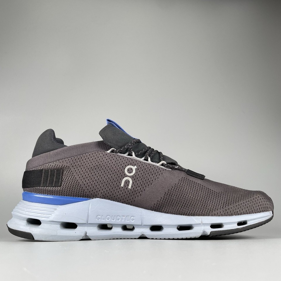 On Running Cloudnova Men’s 11.5 Black Blue Running Sneakers Athletic ...