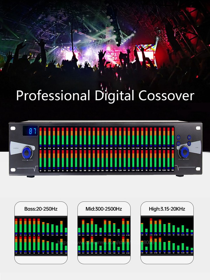 Digital Equalizer Graphic Equalizer Dual 31-Band Spectrum Display for ...