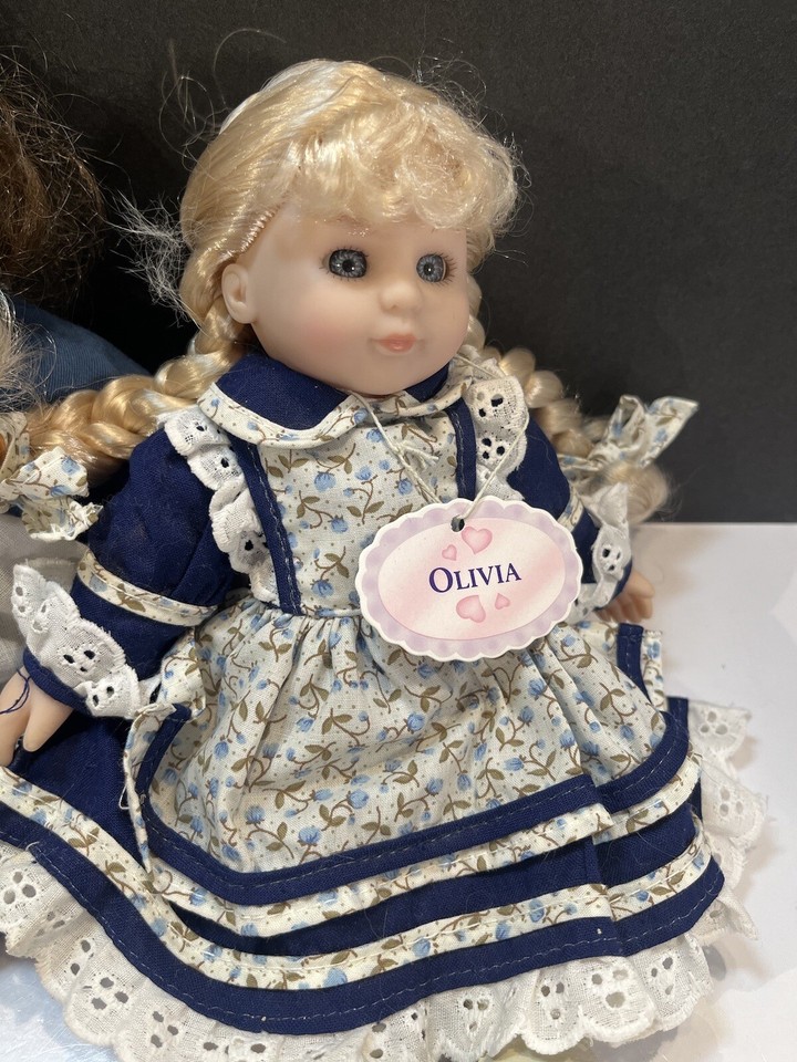 Two Vintage Dolls Olivia 9 Inches And Cristle 14 inch ragdoll | eBay