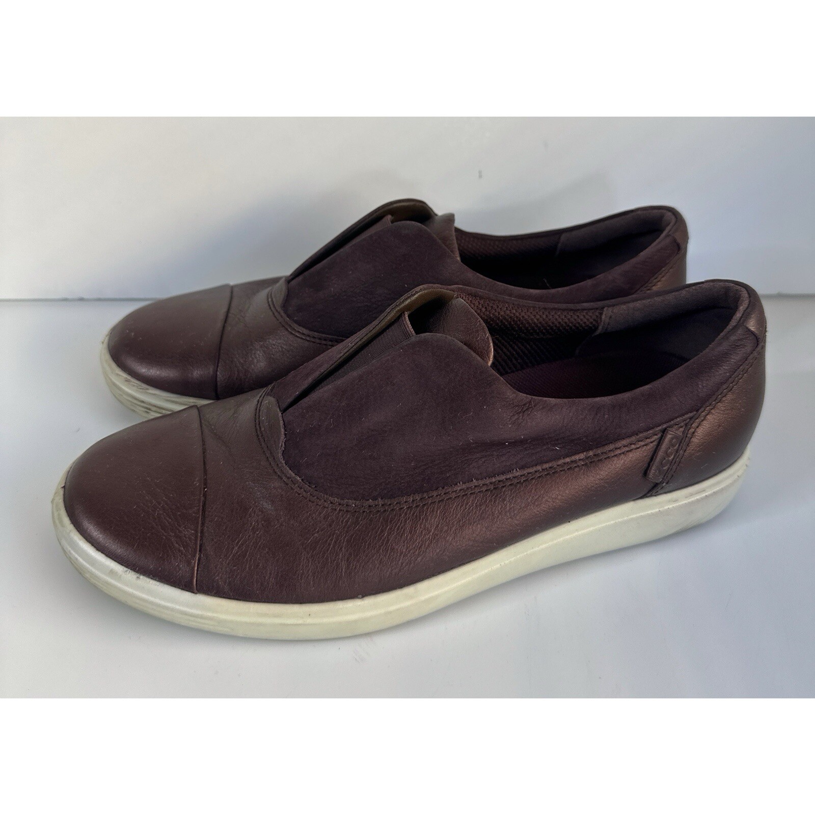 Ecco Danish Design Genuine Leather Womens Slip On Comfort Shoes Size 6 | eBay