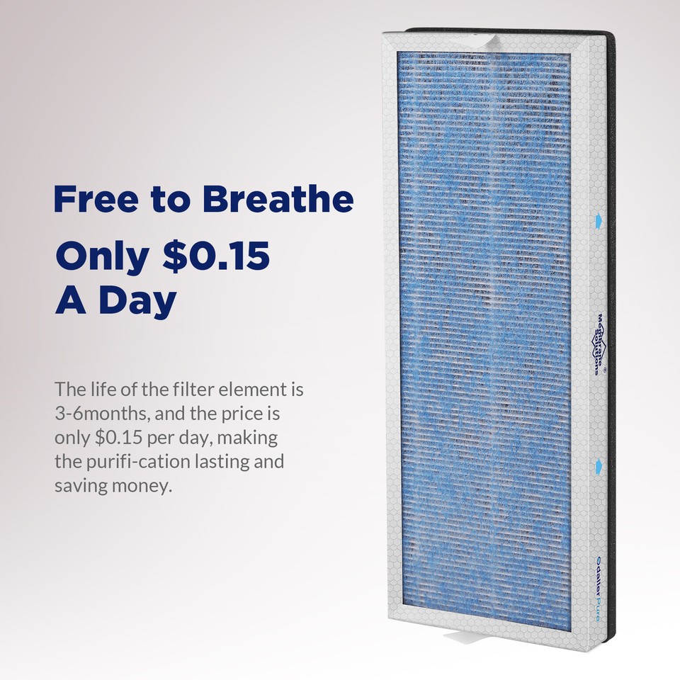 Large Room Air Purifier for Home Allergies Smog Pet Washable Filter Air ...