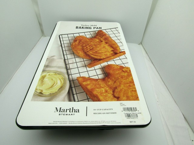 Martha Stewart Turkey Cake Mold Baking Pan Thanksgiving Cast Aluminum ...