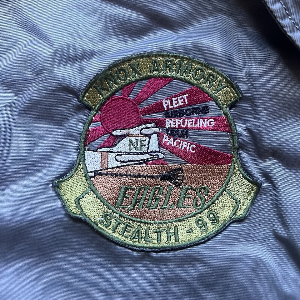 Alpha Industries Jacket Mens XXL Gray Lined Aviator Bomber Knox Armory ...