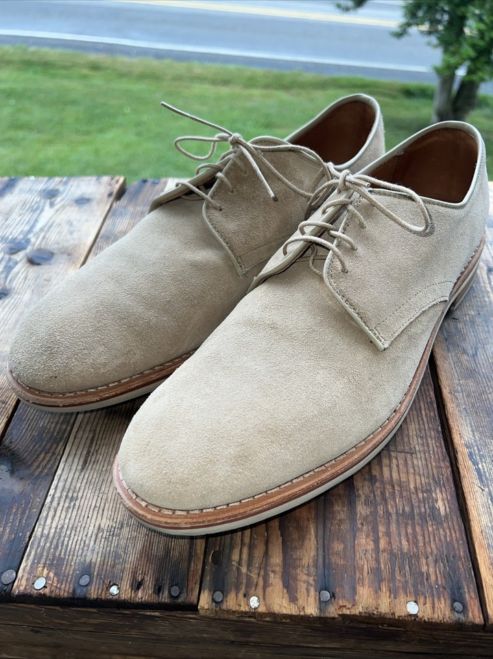 Allen Edmonds USA Vintage Nomad Suede Plain Toe Derby Beige Sz 11B | eBay