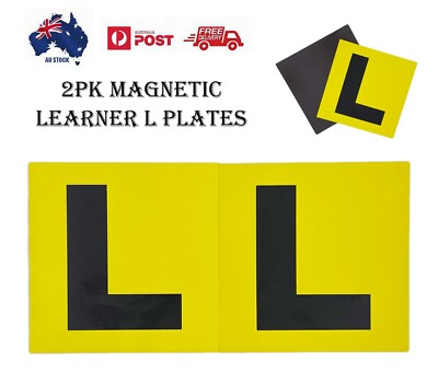 Brand New 2PK Magnetic Learner L Plates Plate Car Driver License VIC WA ...