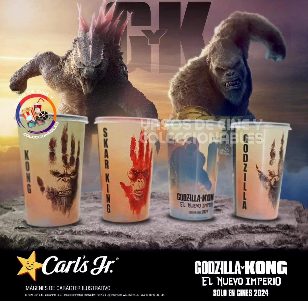 GODZILLA x KONG New Empire 4 Cups CARL´S Jr | Grelly USA