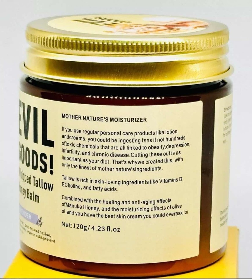 Evil Goods Whipped Tallow Honey Balm Tallow Face Moisturizer | eBay