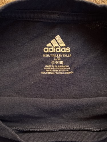 adidas Men's Badge of Sport Basic Tee - Dark Blue, L 14/16 | eBay