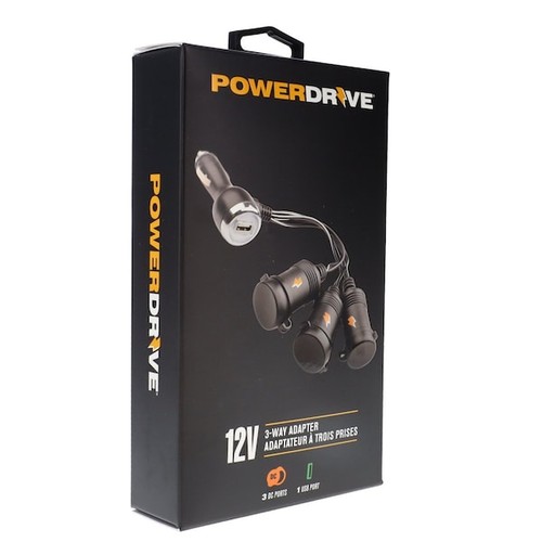 Powerdrive Pd9211usbbl Adapter,3-Way,12 V Dc,W/ Usb Port | eBay