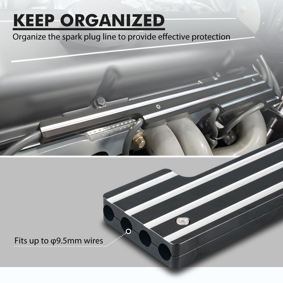 Spark Plug Wire Looms Holder Kit For Ford V8 351M 400M 390 406 427 428 ...