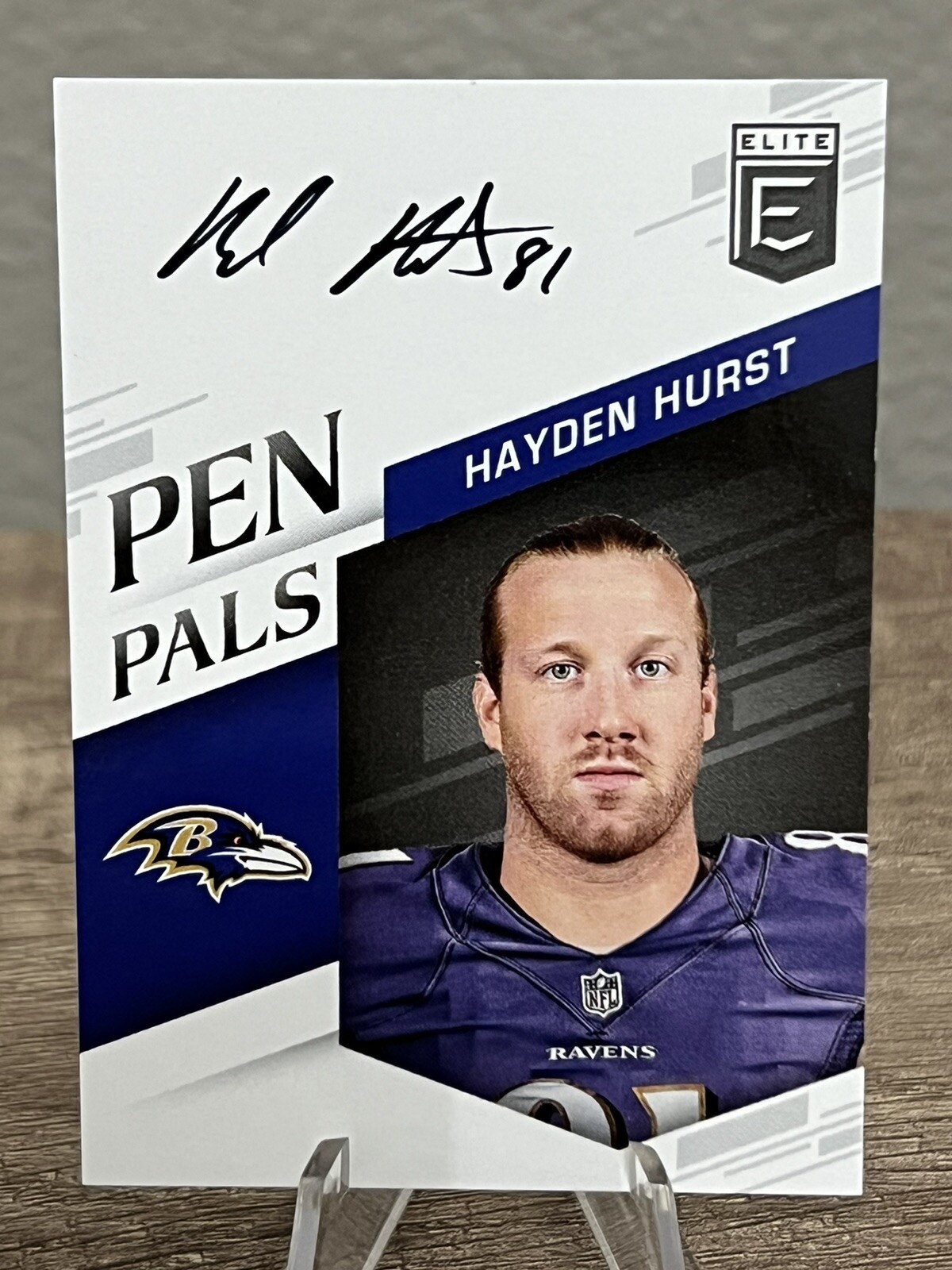 HAYDEN HURST Autographed Rookie Card 2018 Panini Elite Pen Pals ...