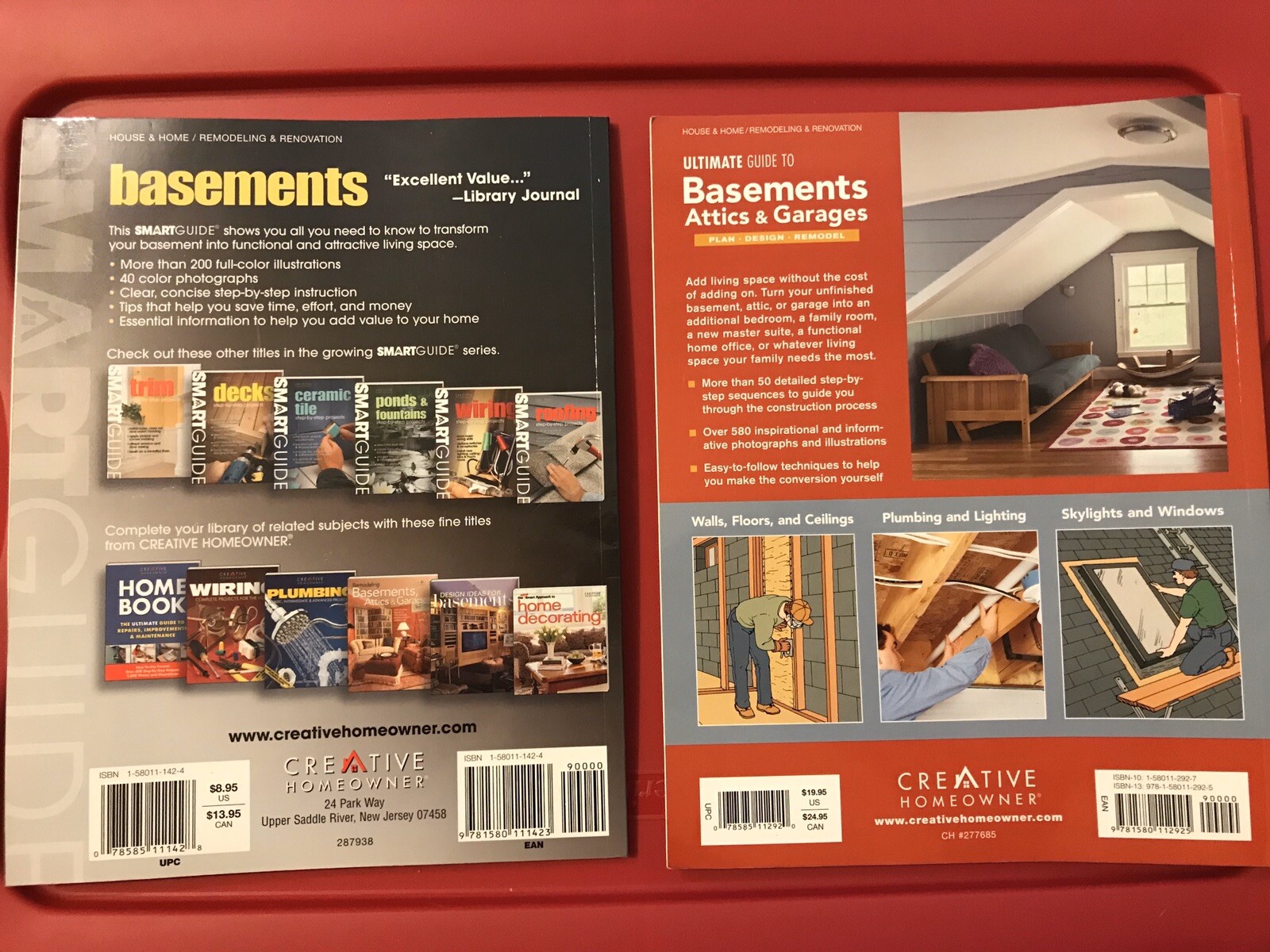2 BOOKS Ultimate Guide to Basements, Attics & Garages & Basement ...