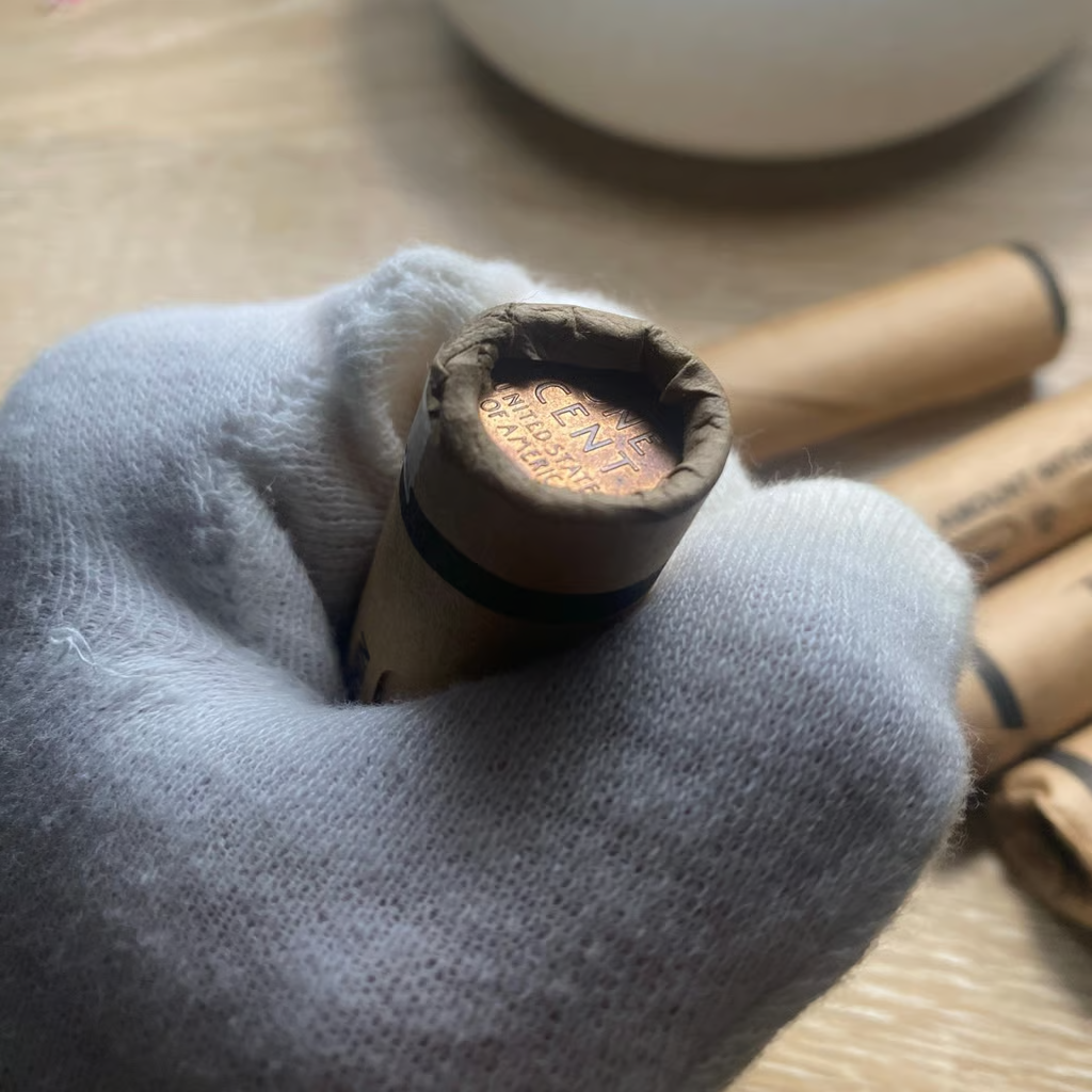 1909-1958 WHEAT PENNY ROLLS - Vintage Shotgun 'window' Roll Estate Lot ...