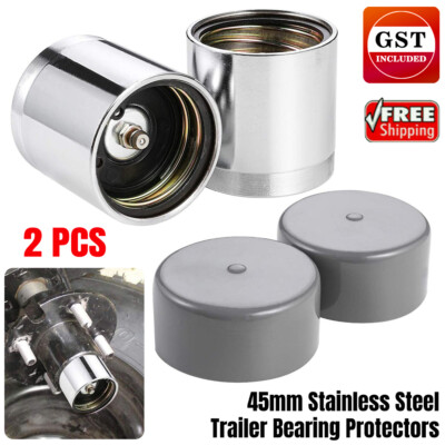 2x 50mm STAINLESS STEEL Trailer Bearing Buddy Protectors Bearing ...