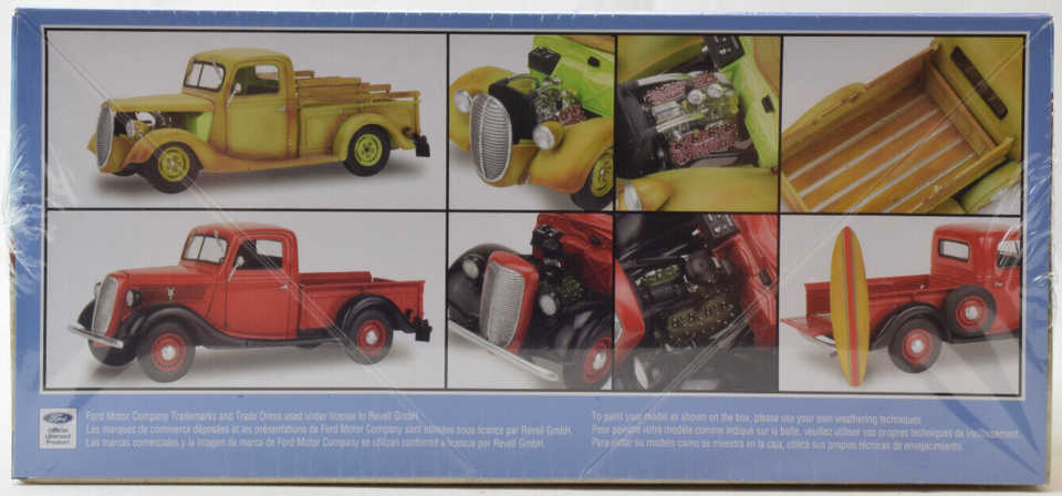 Revell 1937 Ford Pickup Truck W/ Surfboard 2-In-1 1/25 Model Car Kit 85 ...