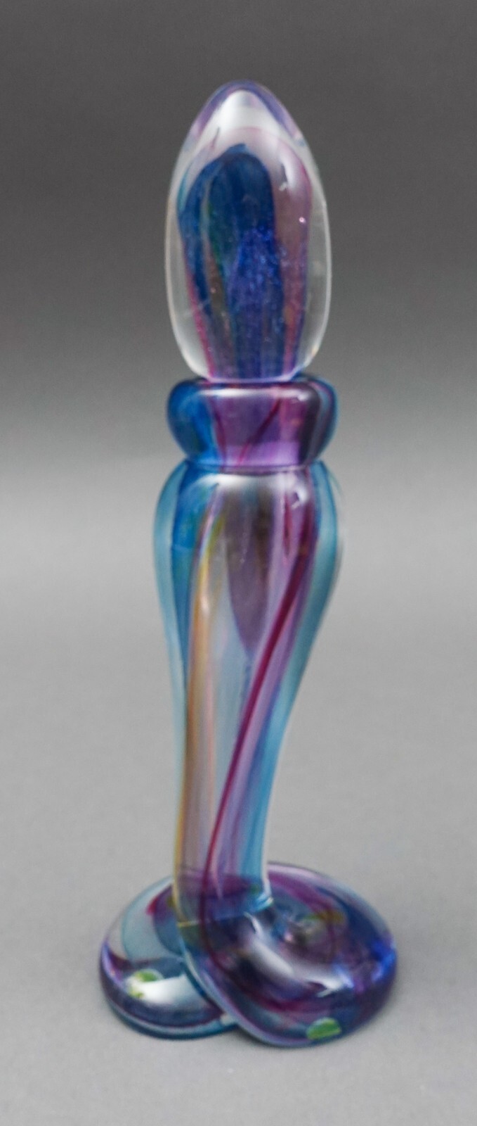 Andrew Shea Signed Hand Blown Art Glass Perfume Bottle With Dauber | eBay