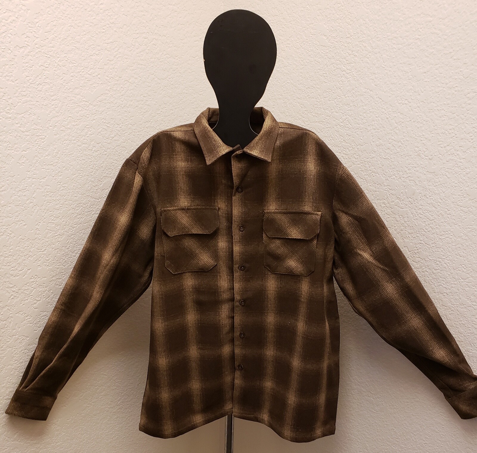 FB County Super Heavyweight Wool Blend Long Sleeve Shirt Flannel Cholo ...