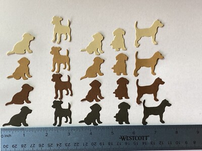 20 pcs puppy dog cardstock die cut Embellishments for scrapbook cards ...