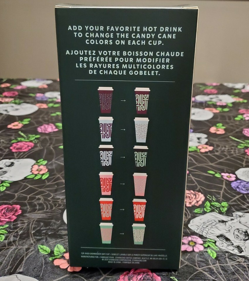 Starbucks Reusable Hot Cups 6 Pack 2020 Holiday Color Changing Candy ...