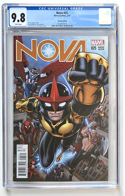Nova 25 Art Adams 1:25 Variant CGC 9.8 Arthur Adams 2015 Marvel Comics ...