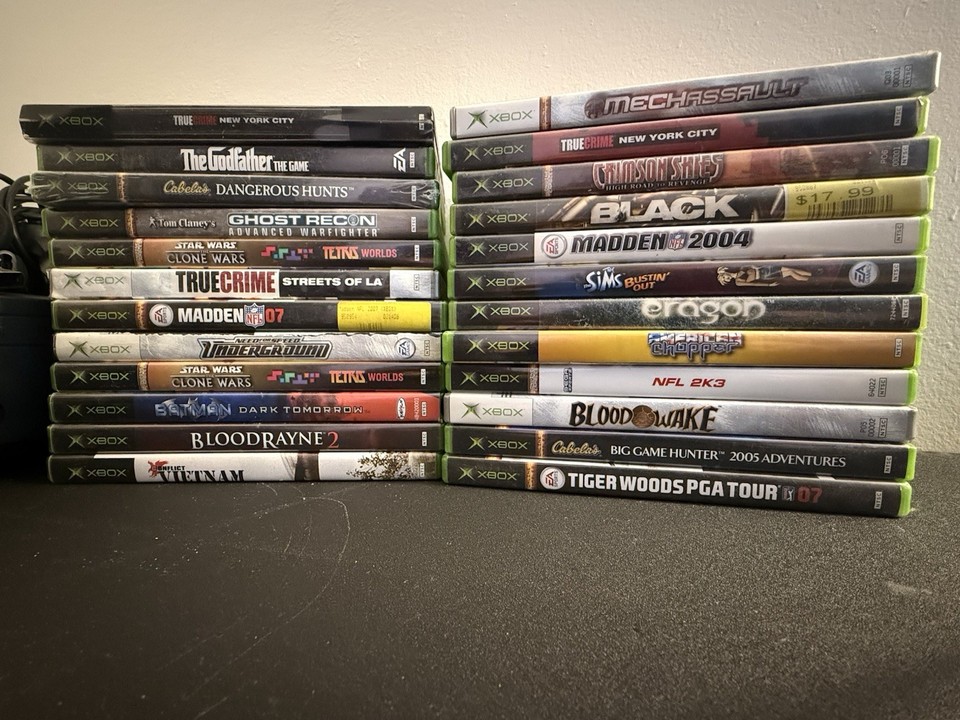 Original Xbox Bundle with 40 Games (TESTED) | eBay