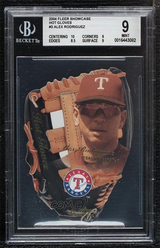 2004 Fleer Showcase Hot Gloves Alex Rodriguez #3HG BGS 9 MINT | eBay