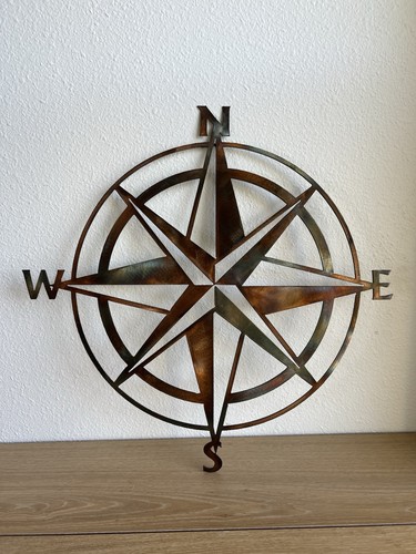 Nautical Compass Rose Metal Wall Art- Copper/Bronzed Plated | eBay