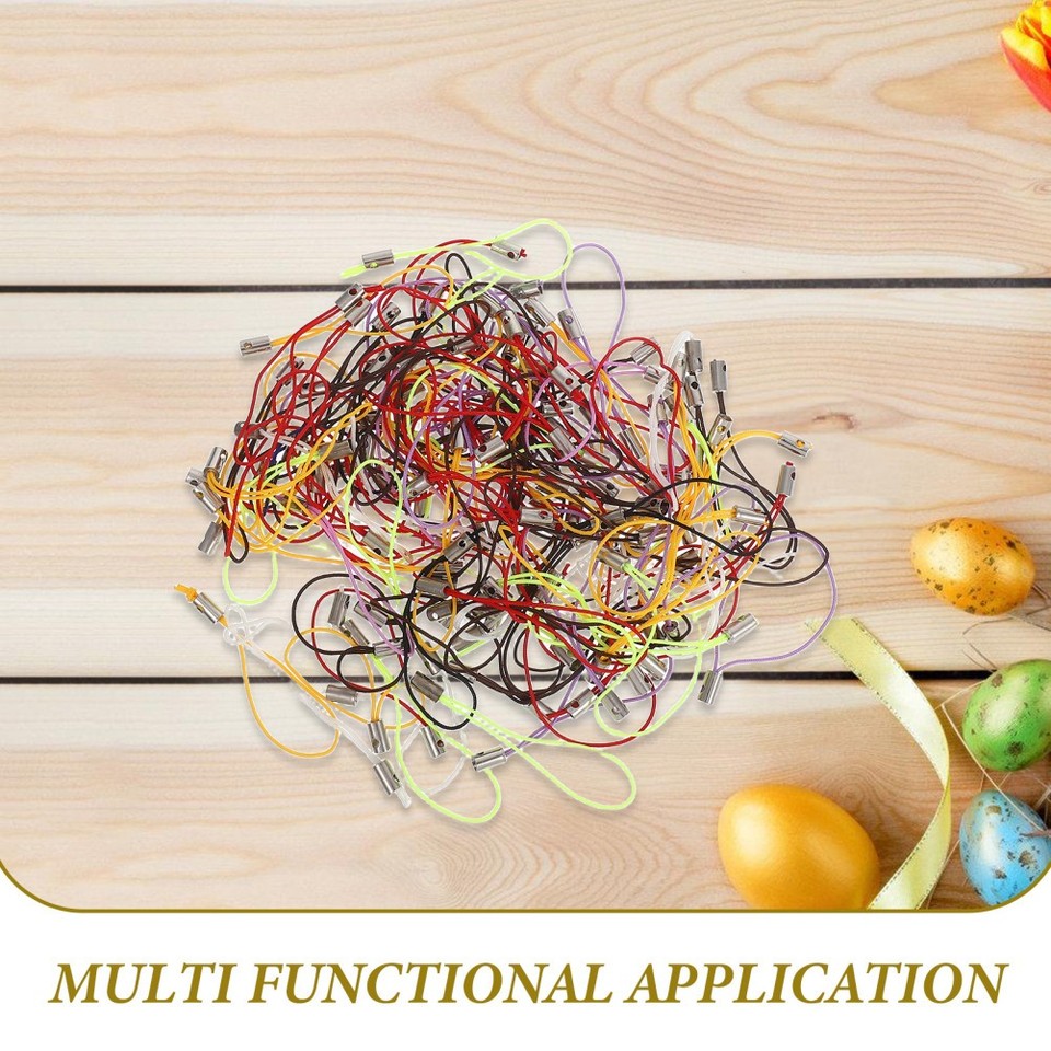 100 Sets Diy Easter Egg Lanyard Hanging Supply Cell Phone Charm Cords ...