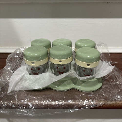 Magic Baby Bullet Food Processor Storage Cups 6 Replacement Containers ...